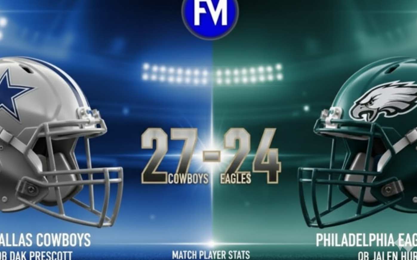 dallas cowboys vs philadelphia eagles match player stats